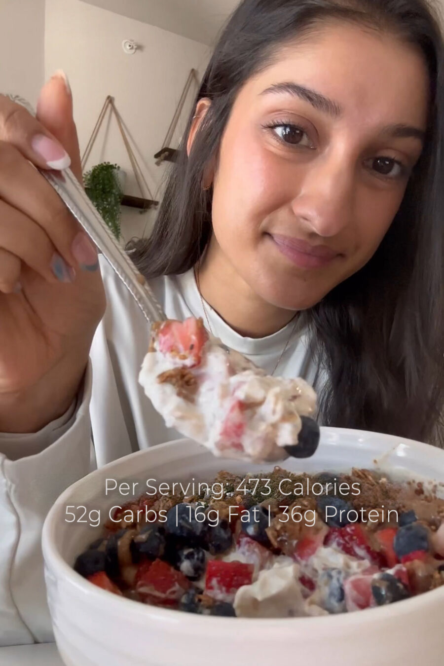 High-Protein Breakfast Oatmeal | Tisha's Veggie Eats