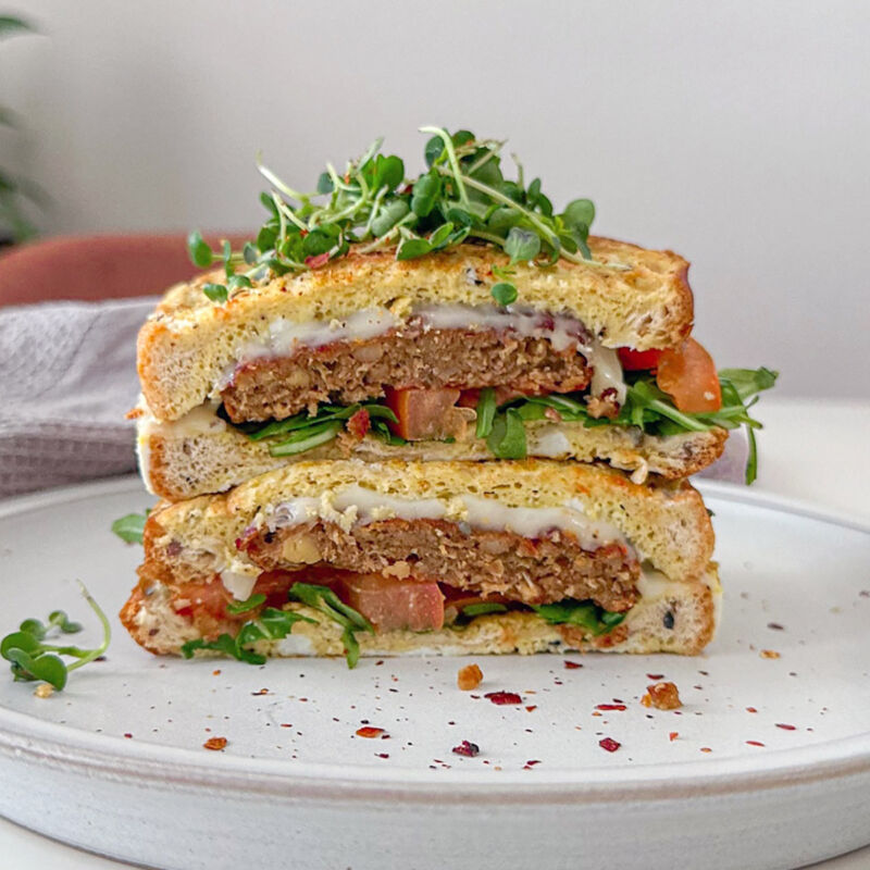 Ultimate High-Protein Breakfast Sandwich | Tisha's Veggie Eats