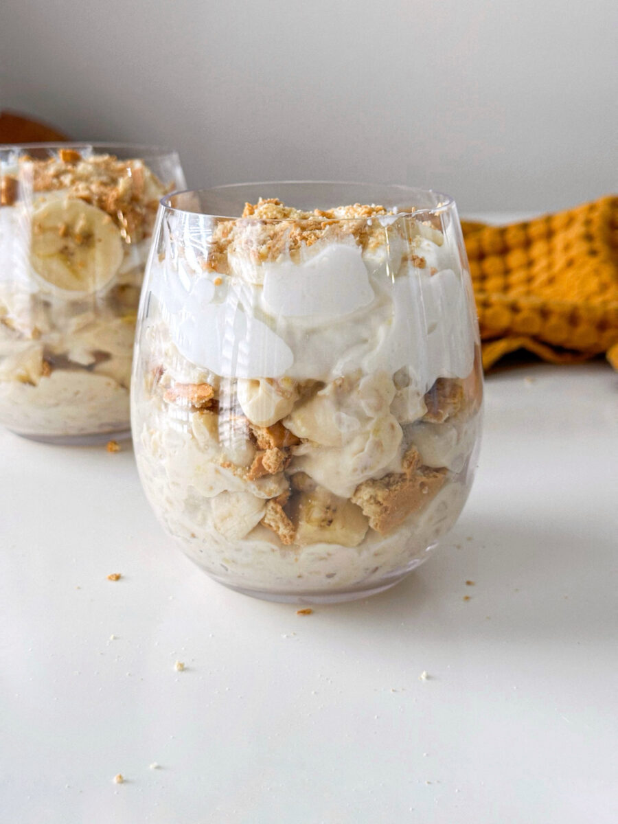 Banana Pudding Overnight Oats | Tisha's Veggie Eats