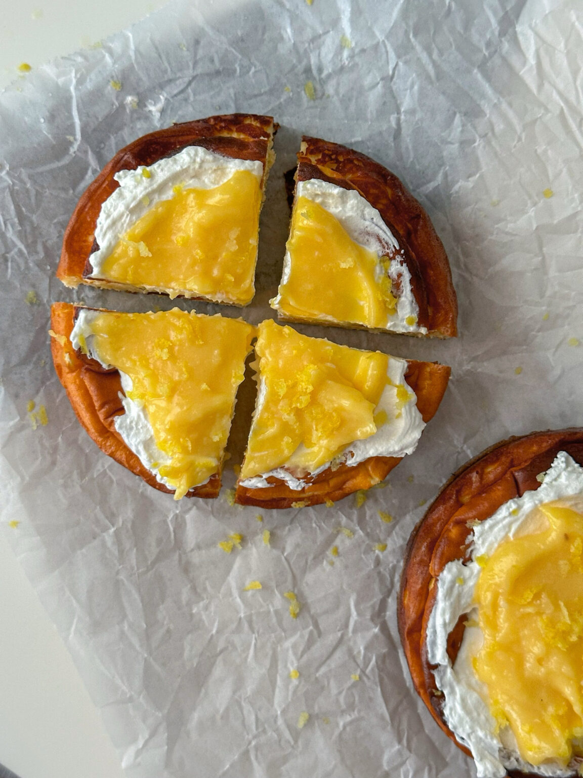 Burnt Basque Lemon Curd Cheesecake | Tisha's Veggie Eats