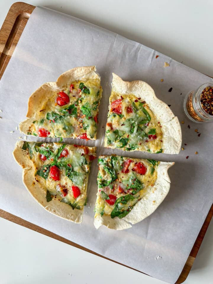 Tortilla Baked Quiche | Tisha's Veggie Eats