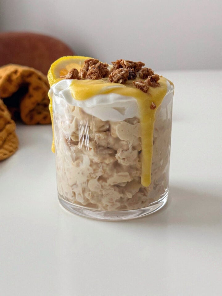 Lemon Curd Overnight Oats | Tisha's Veggie Eats