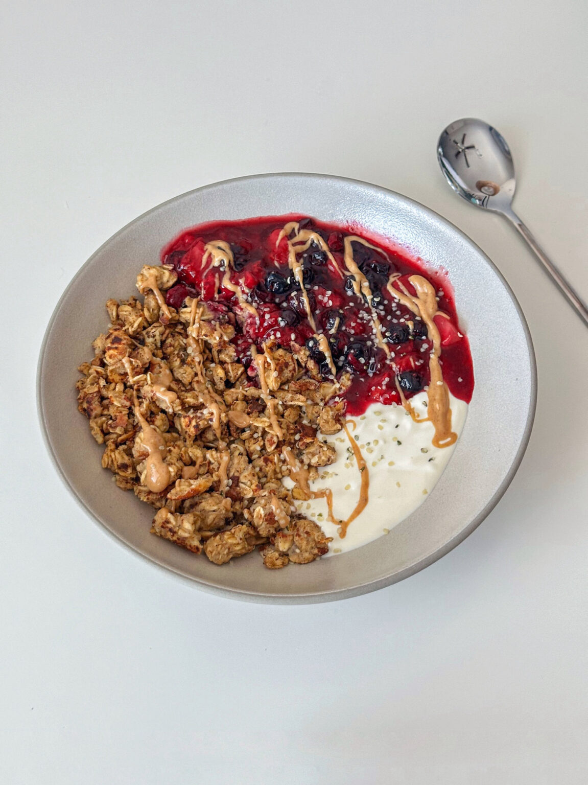 High Protein Scrambled Oats Bowl | Tisha's Veggie Eats