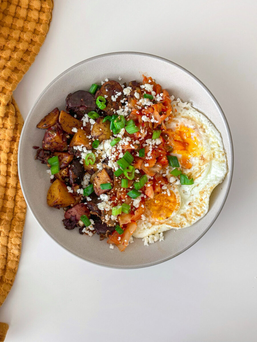 Kimchi Breakfast Bowl | Tisha's Veggie Eats