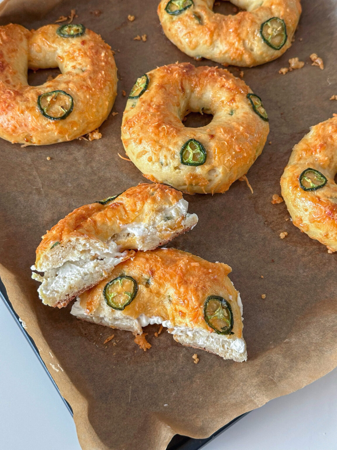 Jalapeño Cheddar Bagels | Made with Greek Yogurt | Tisha's Veggie Eats