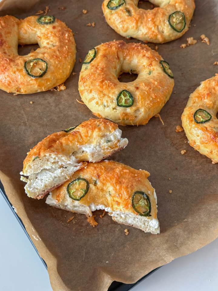 Jalapeño Cheddar Bagels | Made with Greek Yogurt | Tisha's Veggie Eats