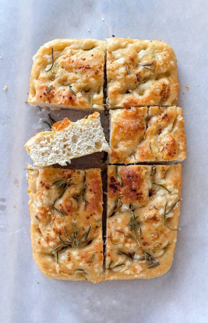 Garlic & Rosemary Focaccia Bread | Tisha's Veggie Eats