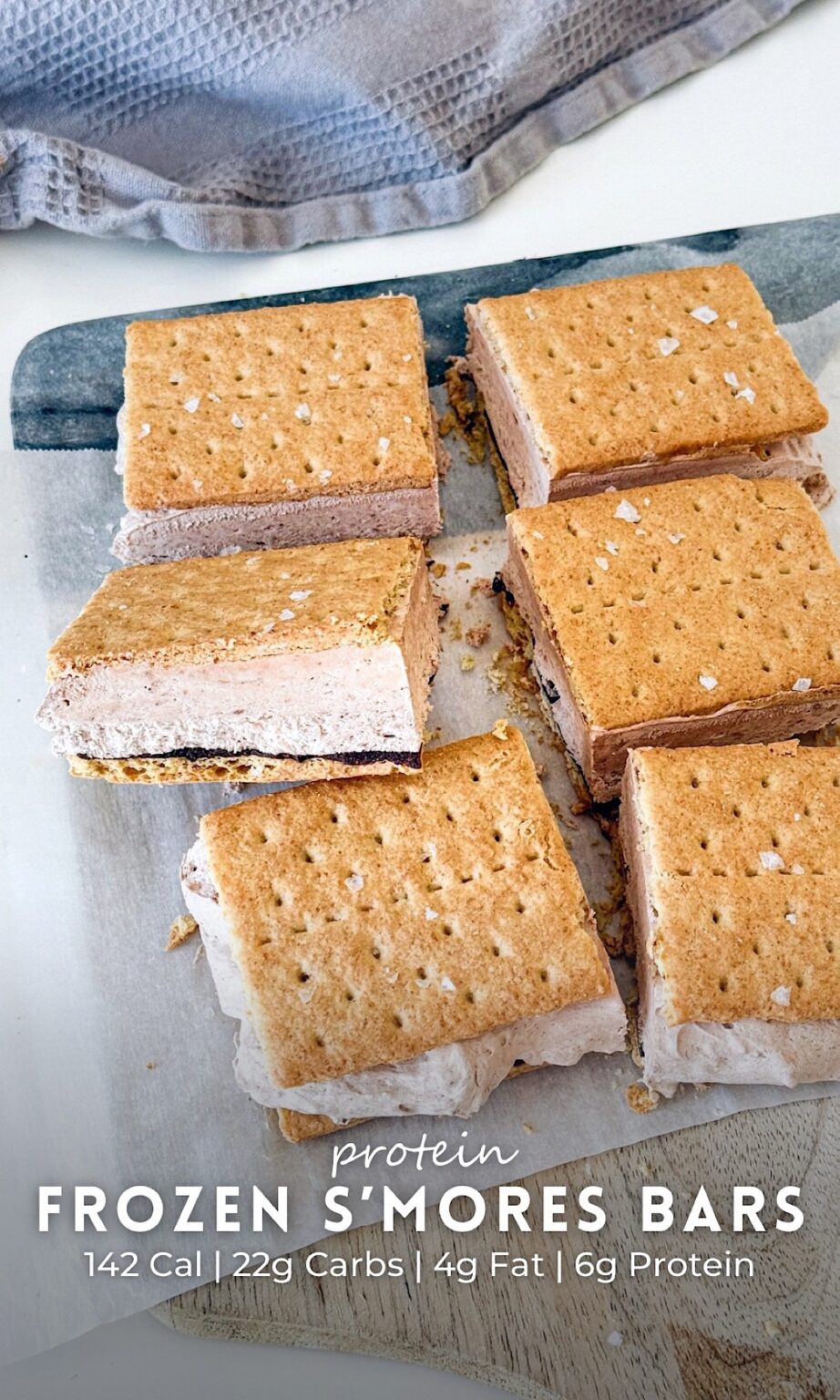Protein Frozen S’mores Bars | Tisha's Veggie Eats