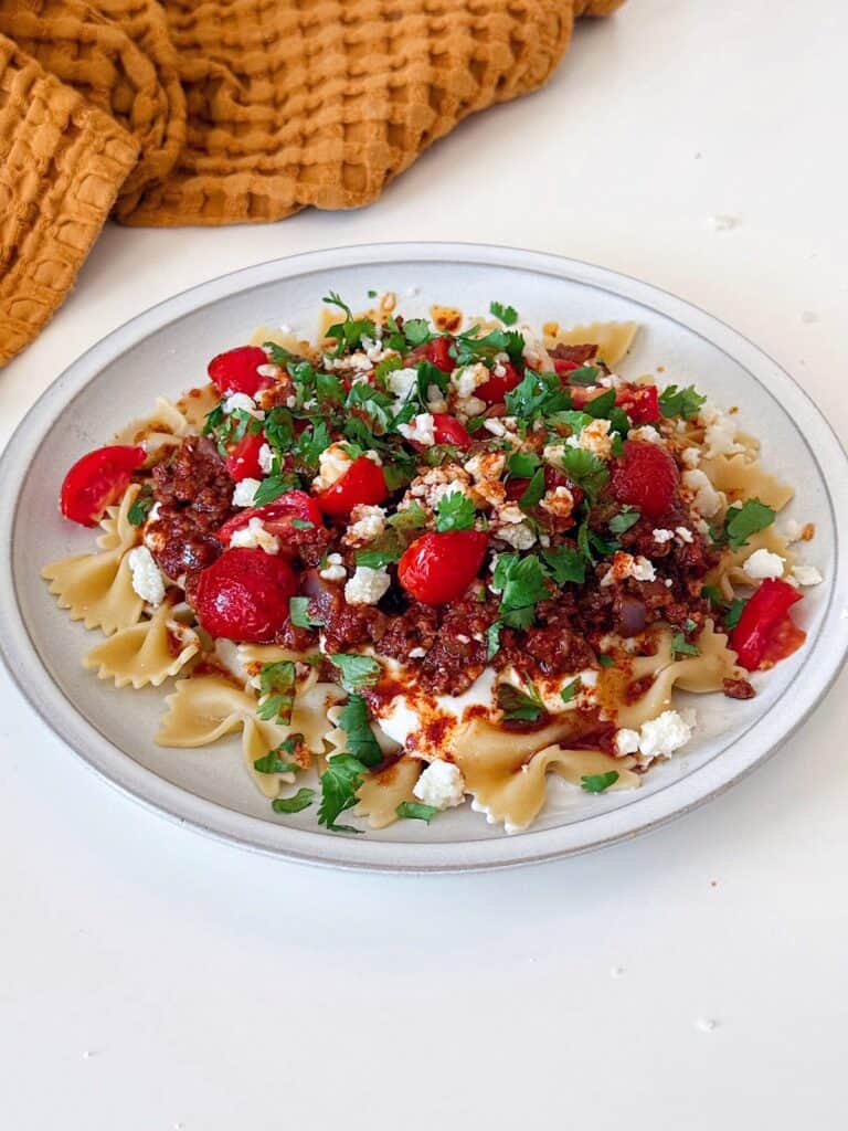 Viral Turkish Pasta | Tisha's Veggie Eats