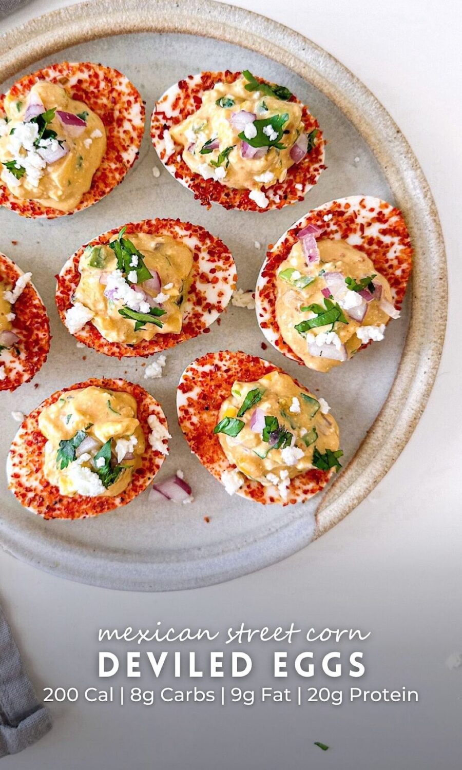 Mexican Street Corn Deviled Eggs | Tisha's Veggie Eats