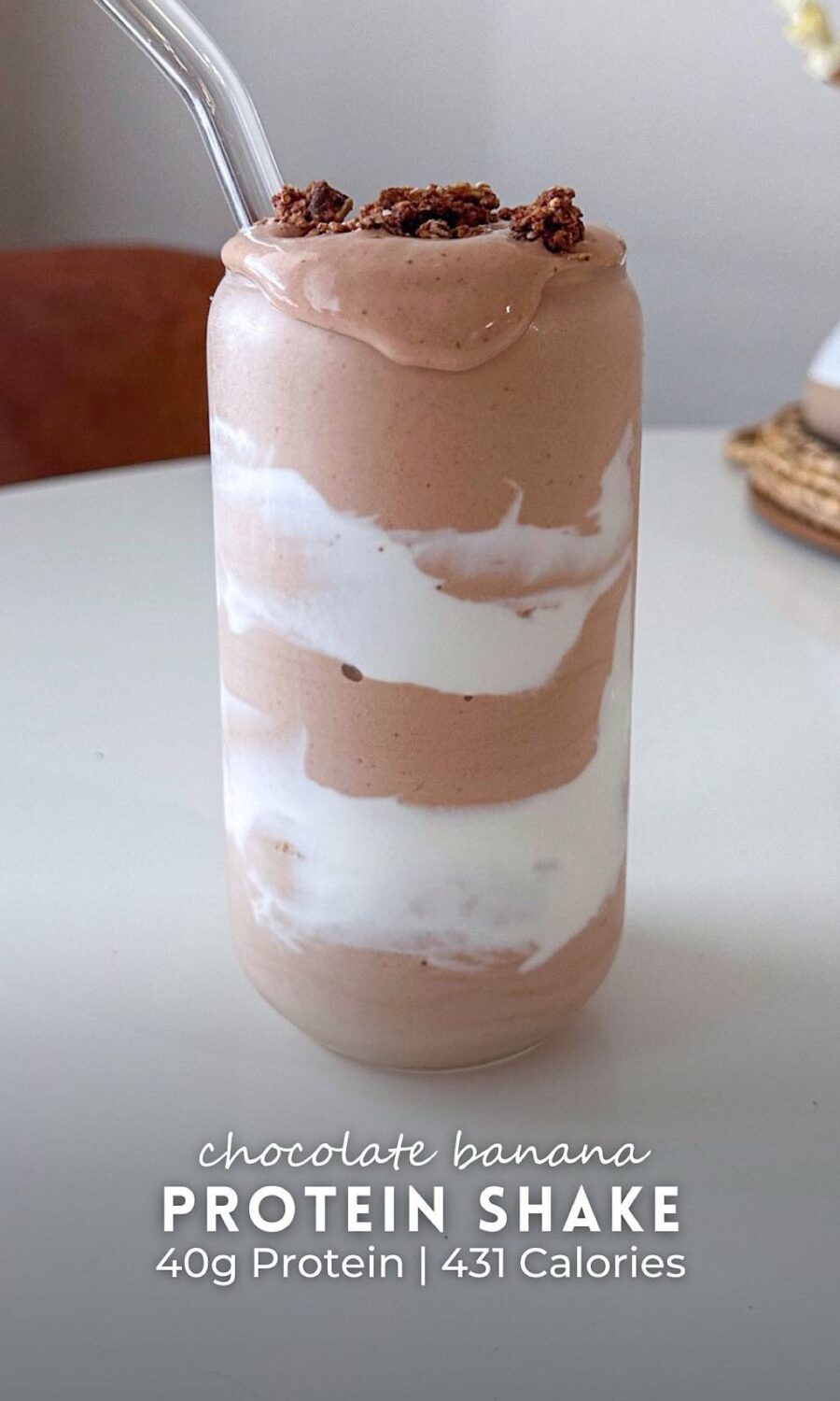 Chocolate Banana Protein Shake | Tisha's Veggie Eats