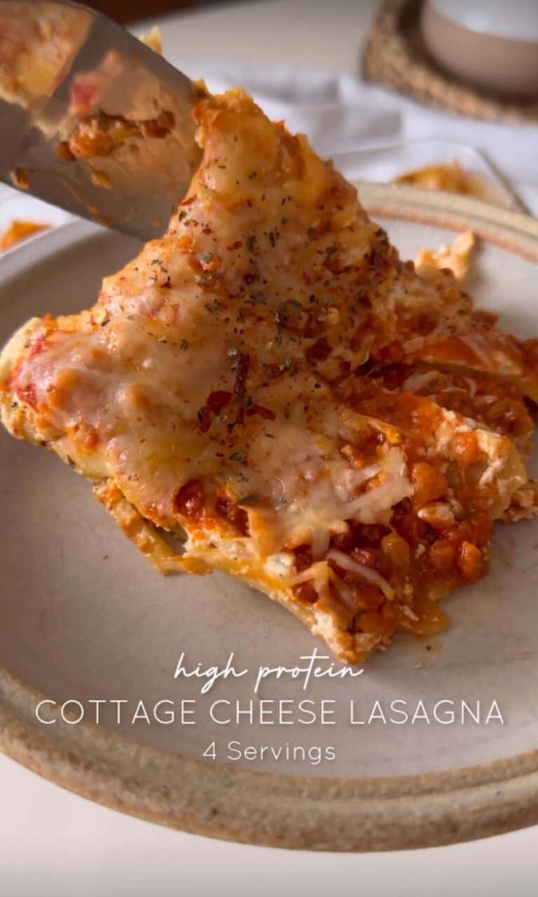 Cottage Cheese Lasagna | High Protein Meal Prep | Tisha's Veggie Eats