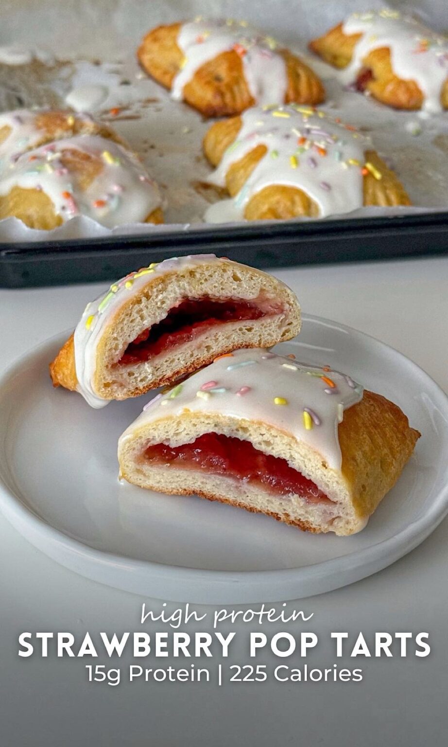 High Protein Strawberry Pop Tarts | Tisha's Veggie Eats